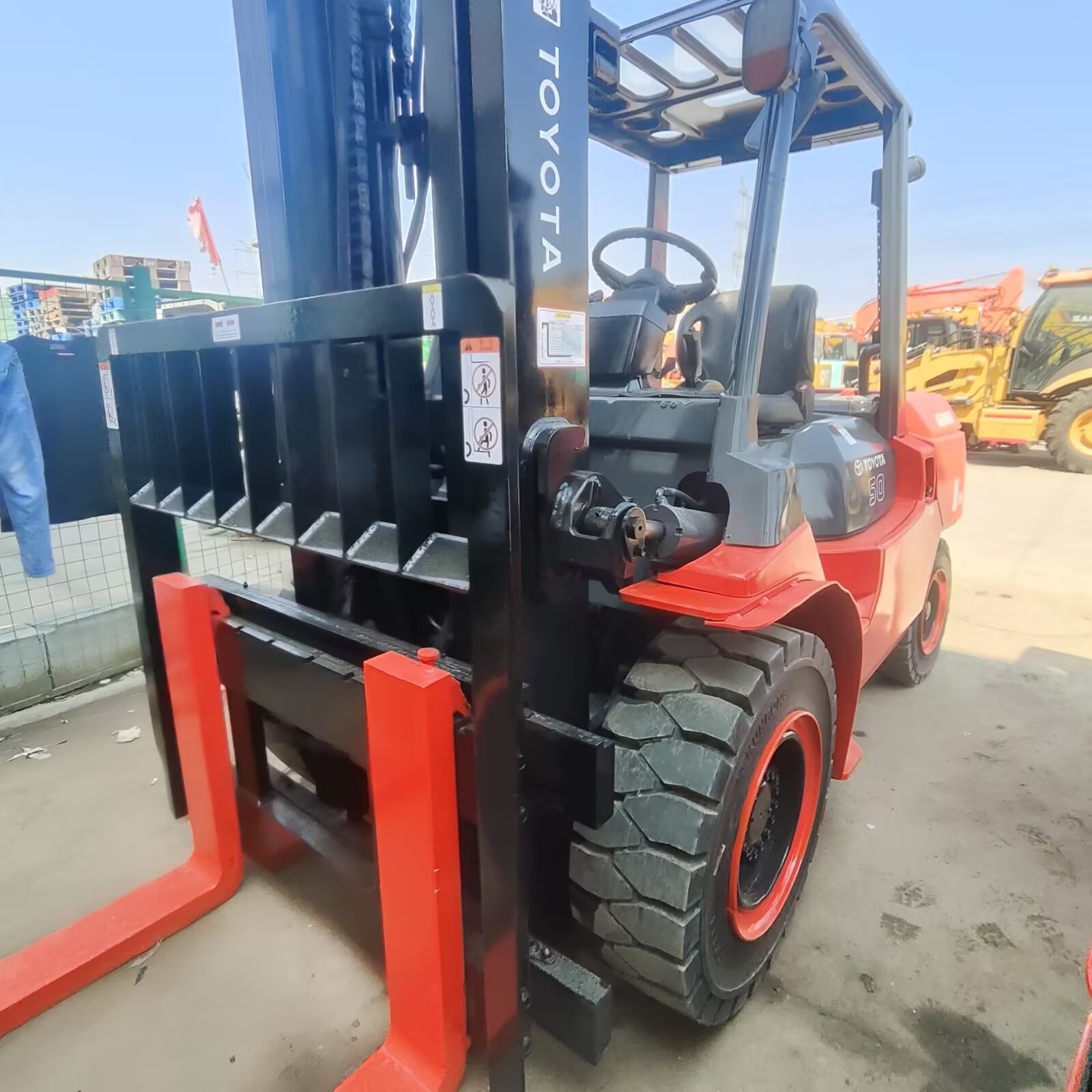 5 Tons Load Second Hand Forklifts Mini Toyota 50 Diesel Forklift High ...